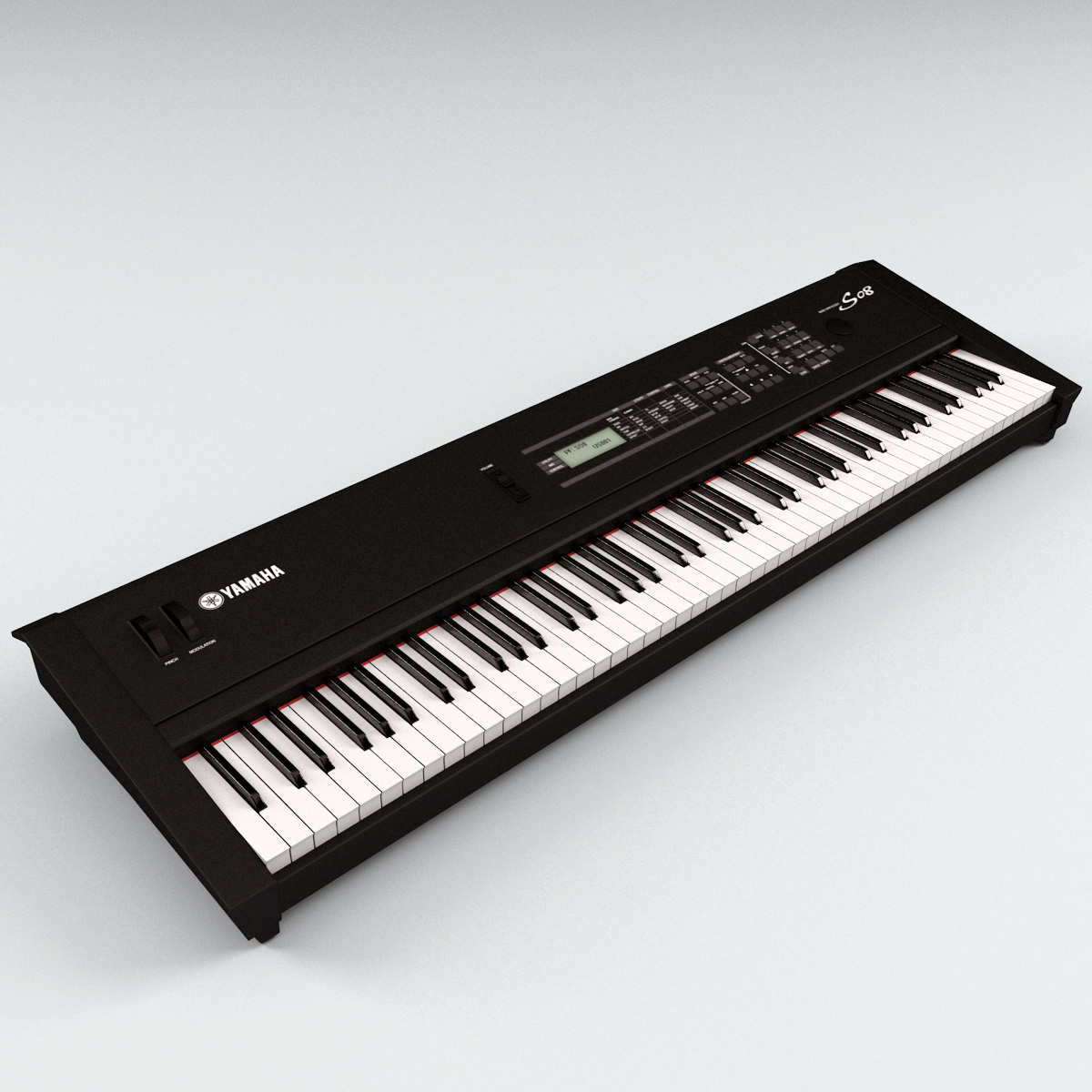 3d model synthesizer yamaha s08