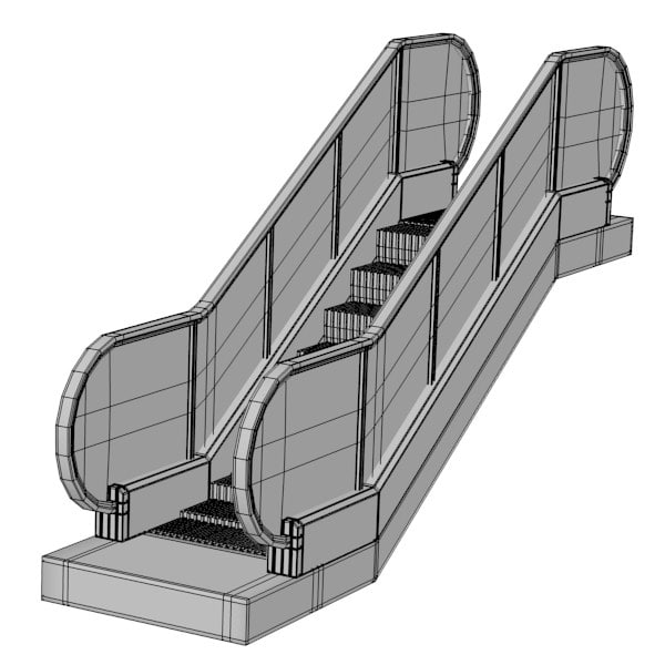 escalator 3d model