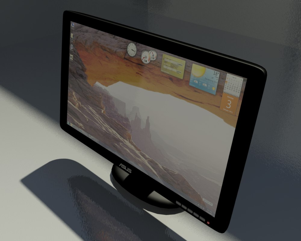 asus computer monitor 3d max