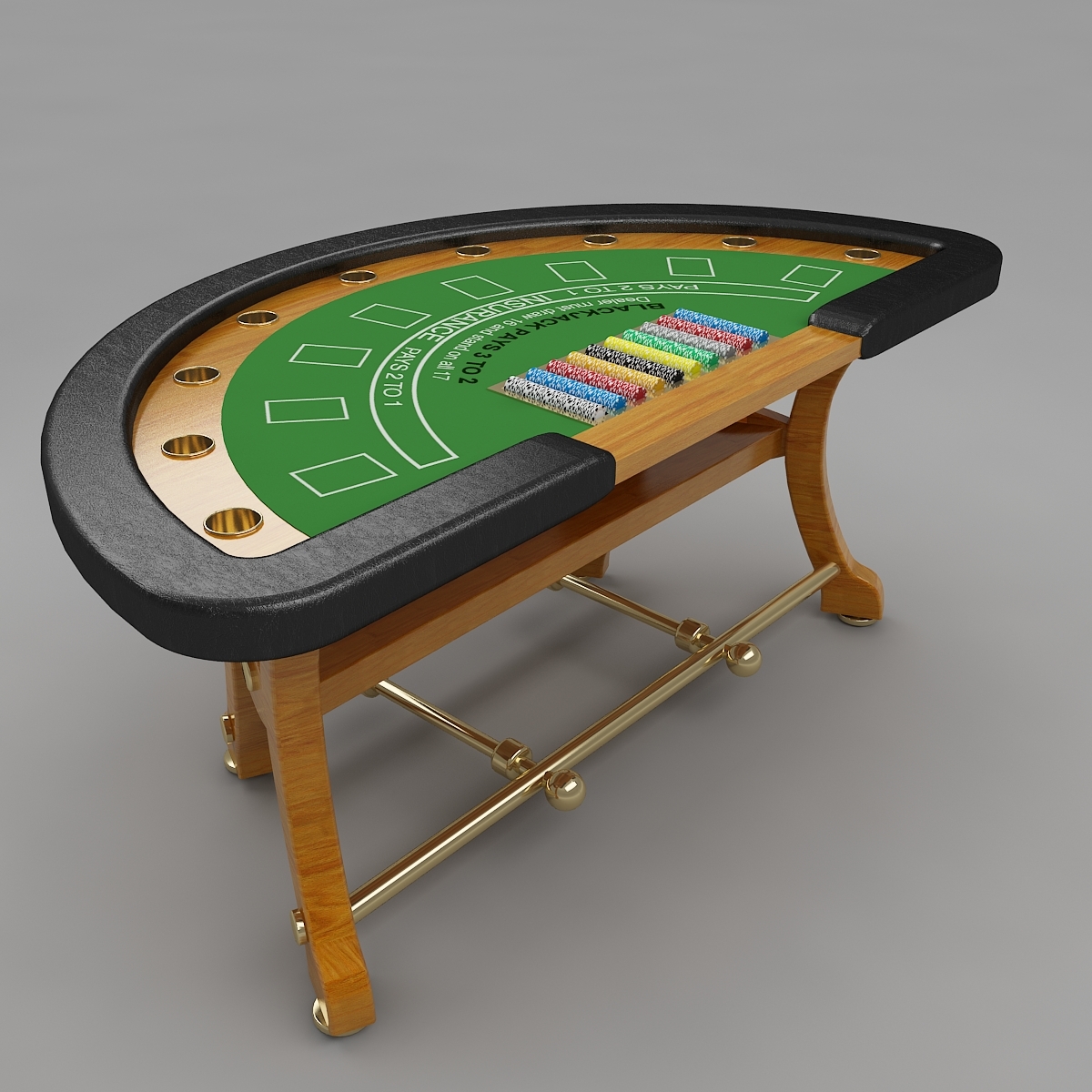 blackjack table 4 3d model