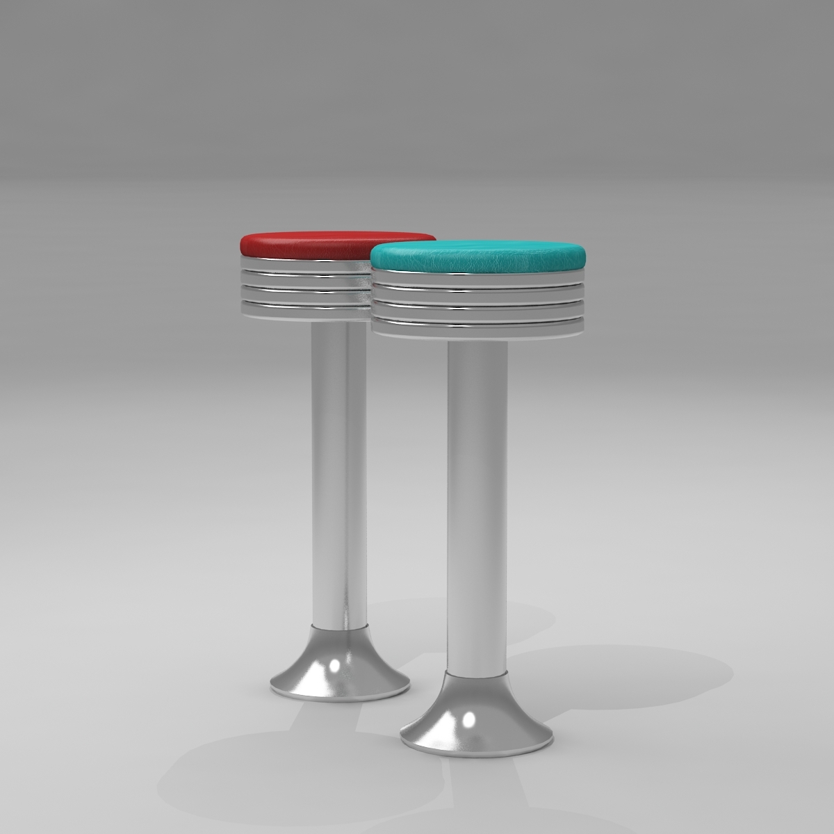 3d diner bar stool
