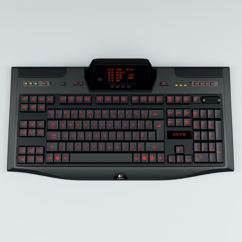 3d model gaming keyboard logitech g510