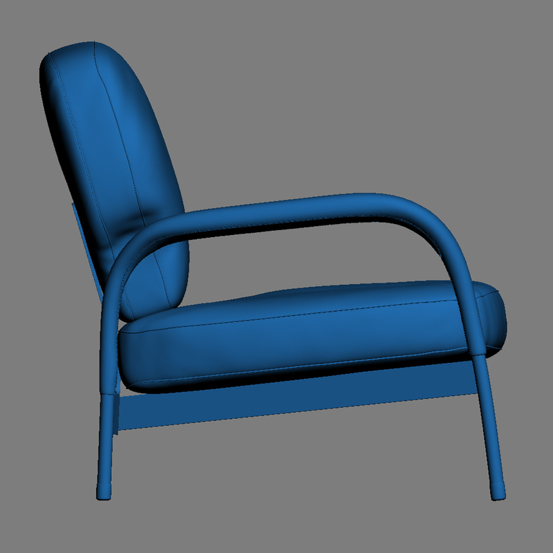 3d brooks loungechair model