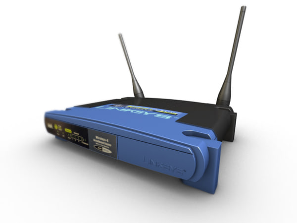 linksys router 3d model
