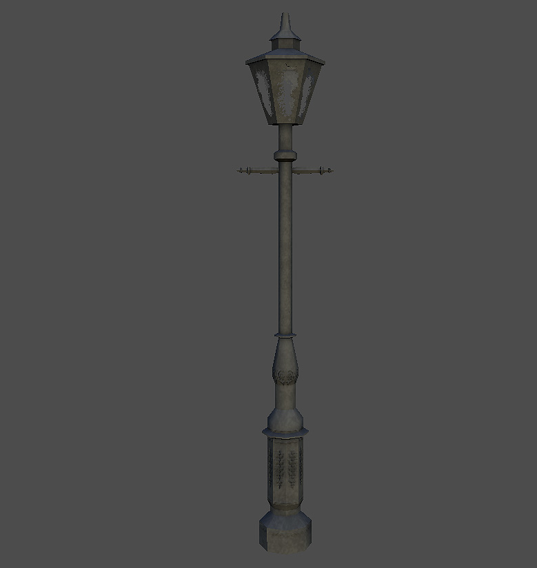 3d model victorian street lamp