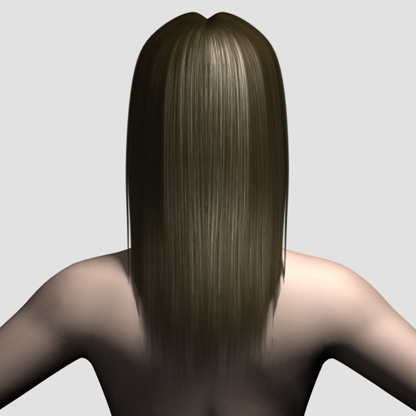 3d hair character mesh model