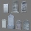 13 tomb stones tombstones c4d