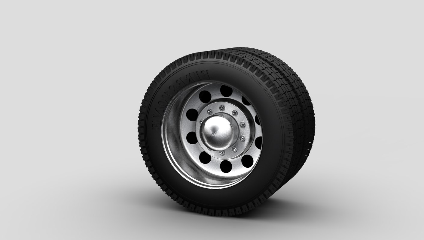 3d model truck wheel