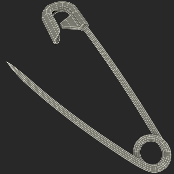 3d model safety pin v2