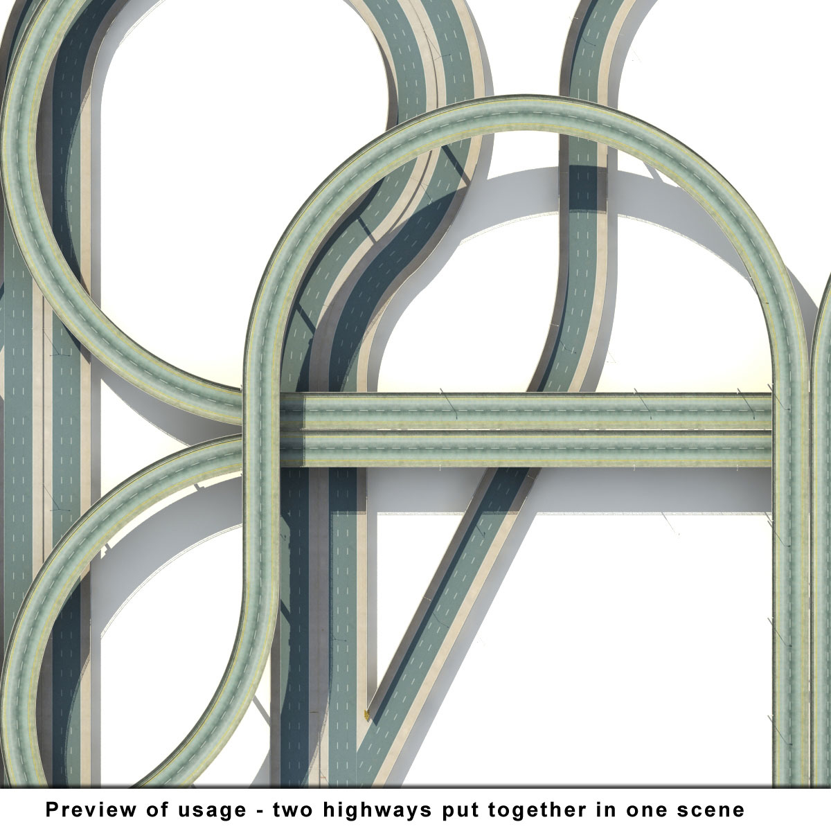 highways collections bridges overpass 3d max