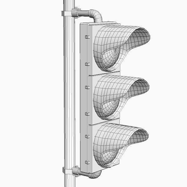 3d model traffic light