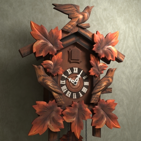 3d model of cuckoo clock
