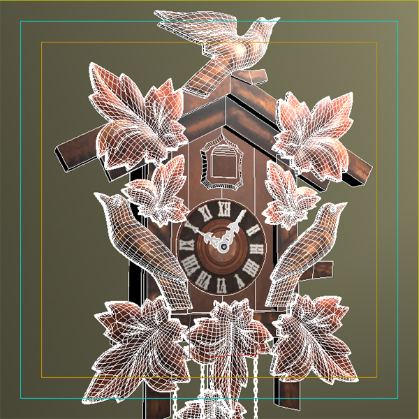 3d model of cuckoo clock