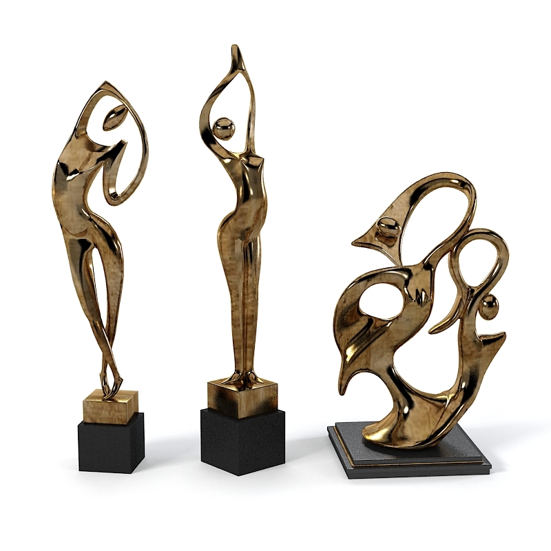 modern statue 3d 3ds