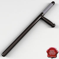 3d aluminum track baton model