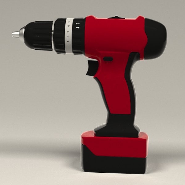 3d model drill machine screwdrivers