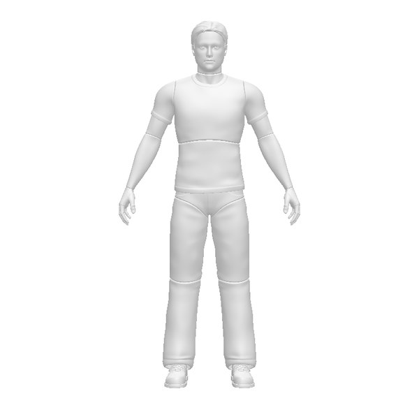 3d poseable male solidworks cad