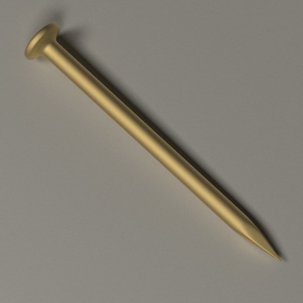 3d model of clout nail