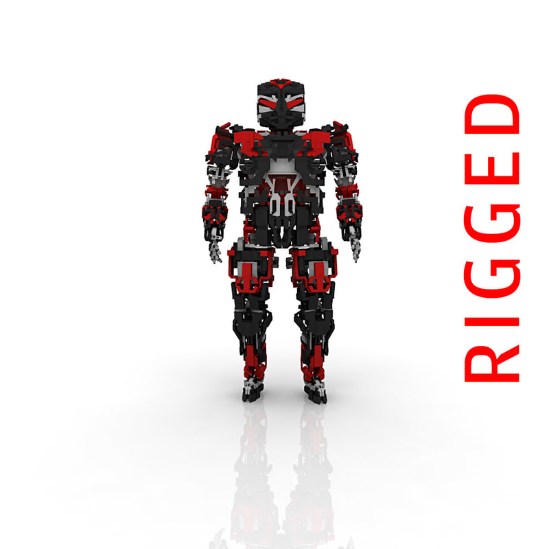 3d model robot skeleton