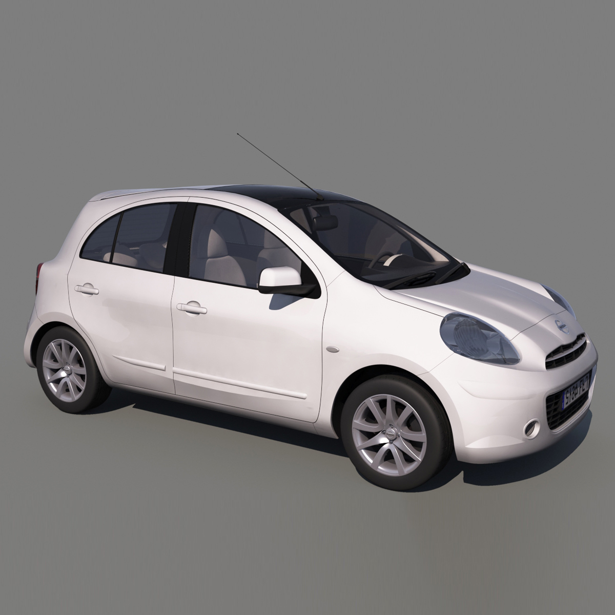 nissan micra 2011 tekna 3d model
