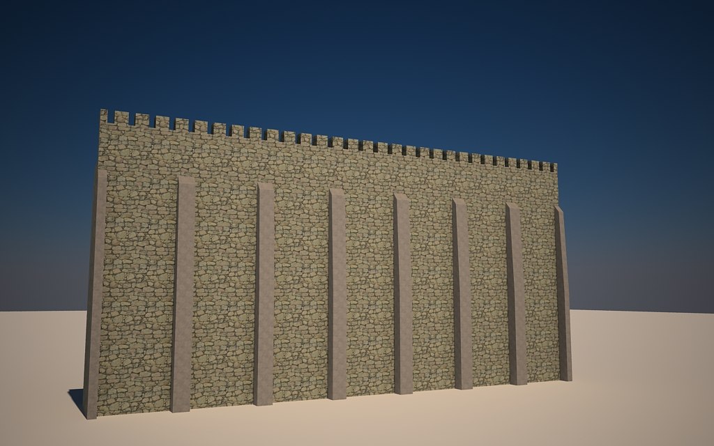 seamless castle walls 3d max