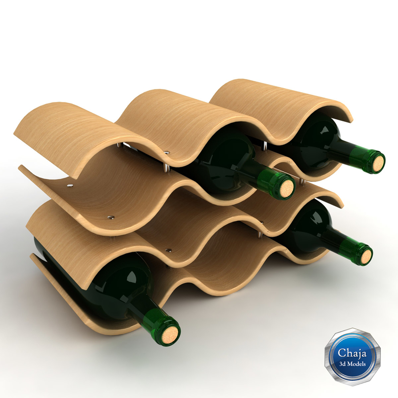 wine rack 3d model