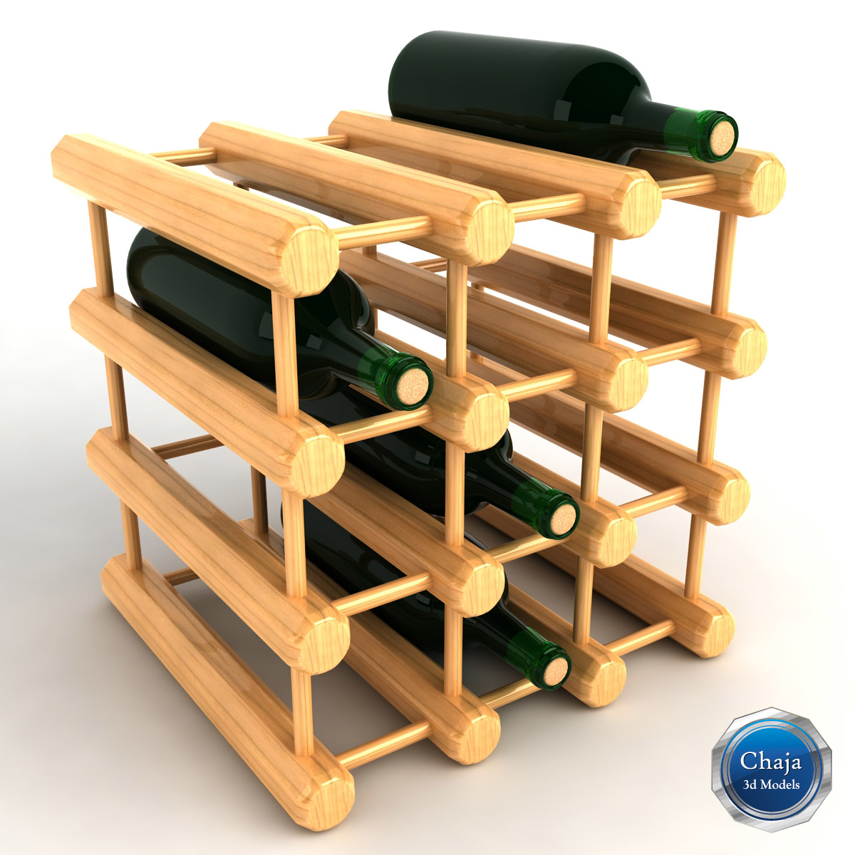 wine rack 3d model