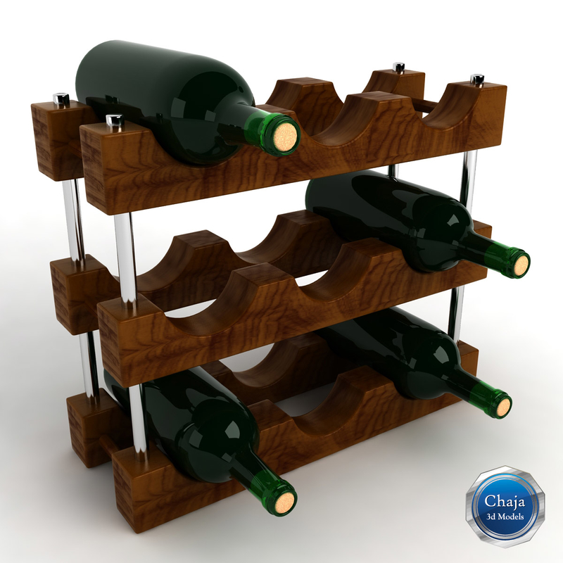 wine rack 3d model