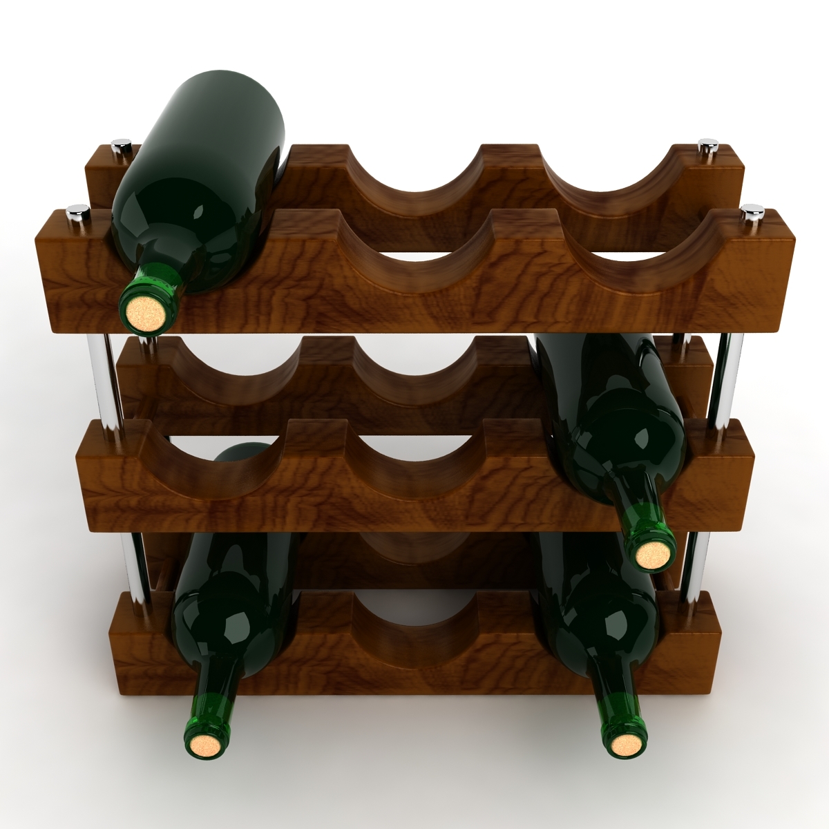 wine rack 3d model