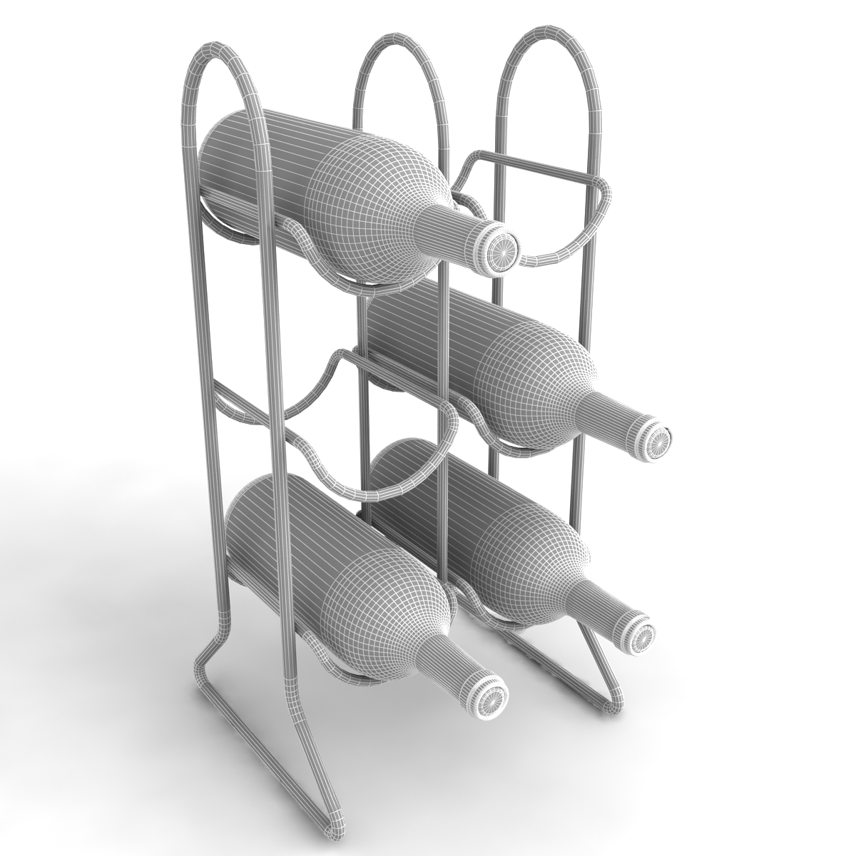 wine rack 3d model