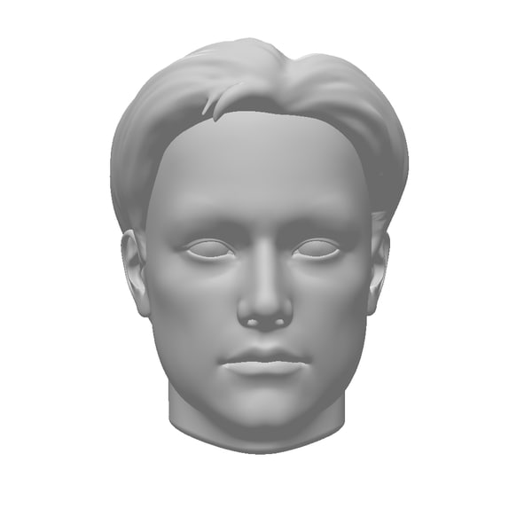 male human head solidworks 3dm
