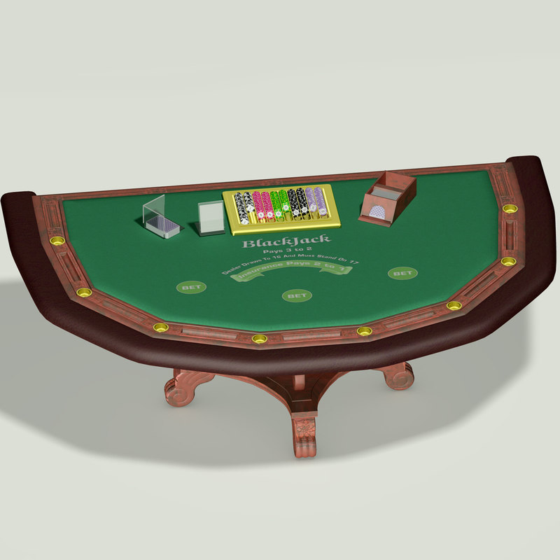 blackjack table 3d max