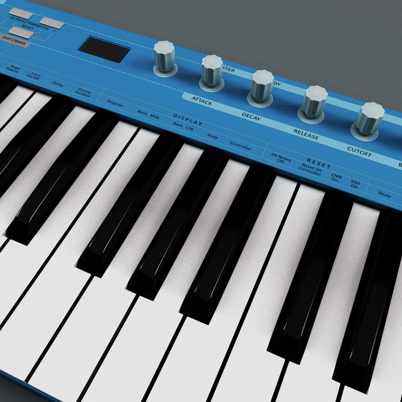3d usb midi keyboard u-key model