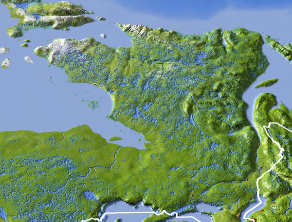 relief canada 3d model