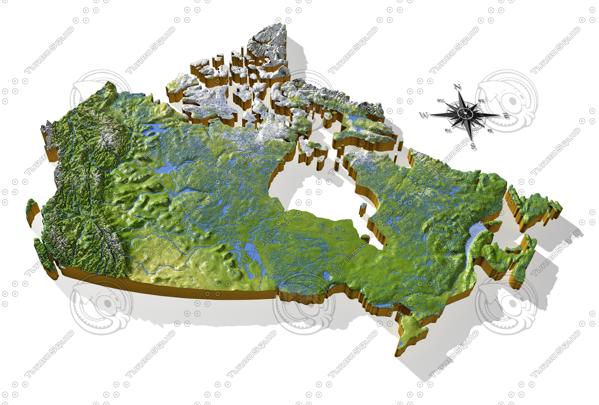 relief canada 3d model