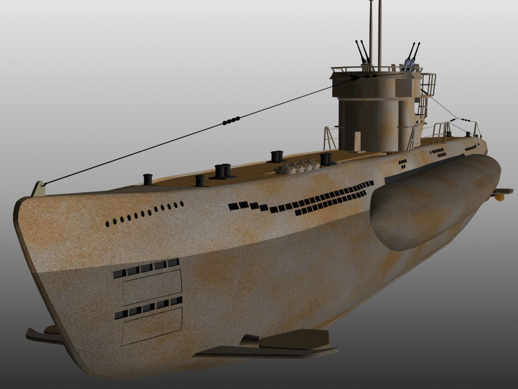 3d model u-boat submarine