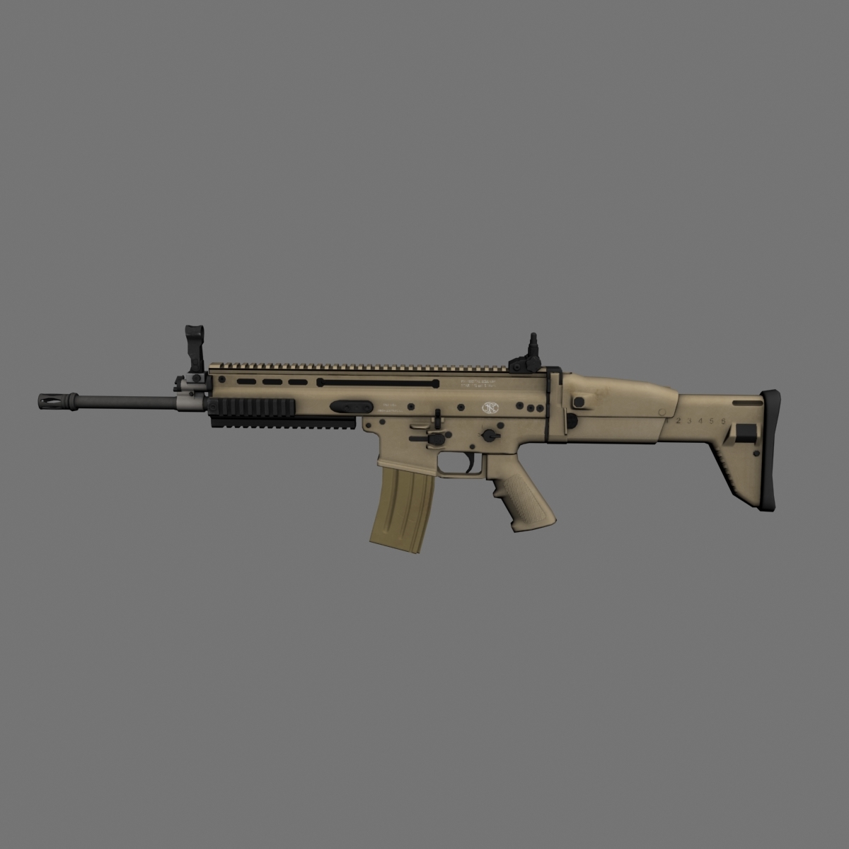 3ds max scar l assault rifle