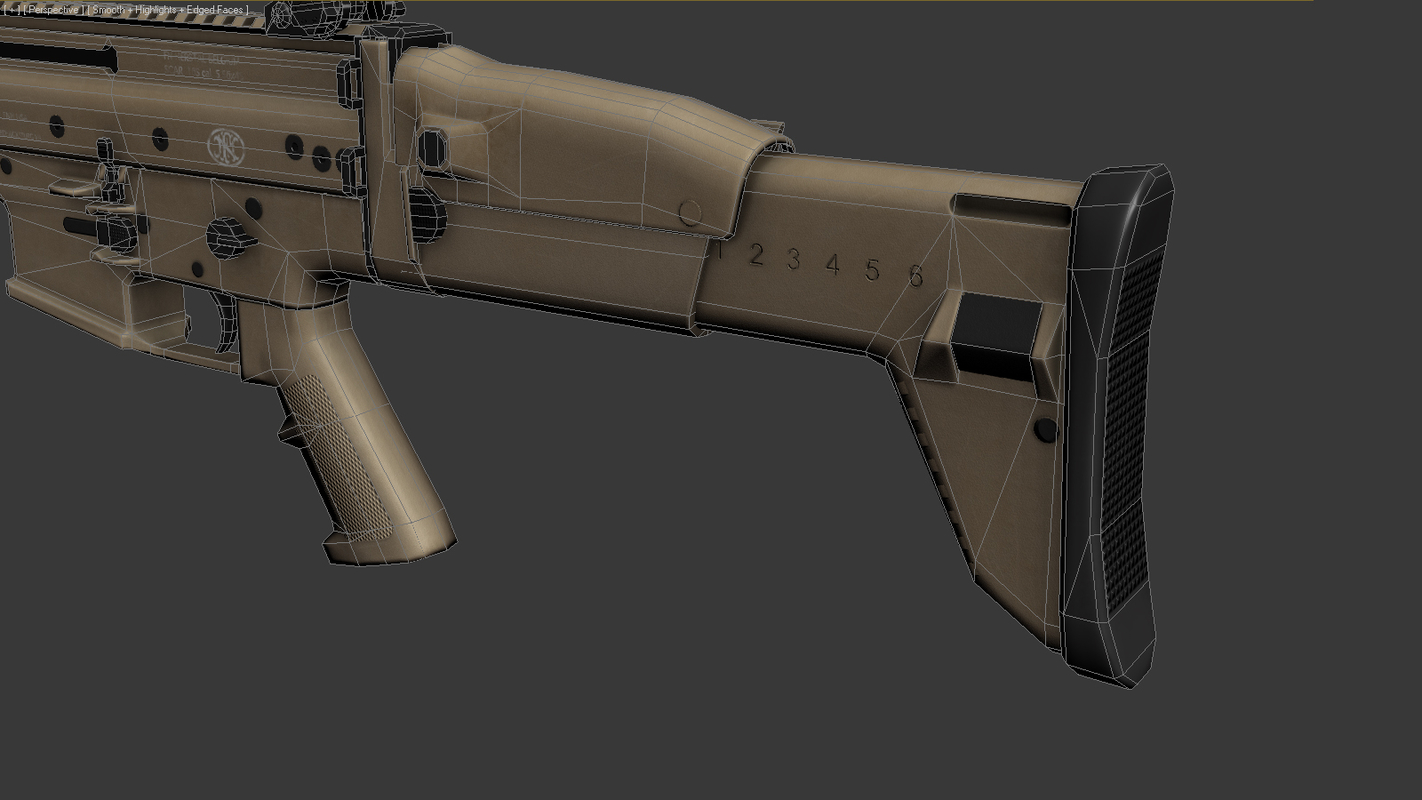 modelo 3d SCAR L Game Ready - TurboSquid 583994