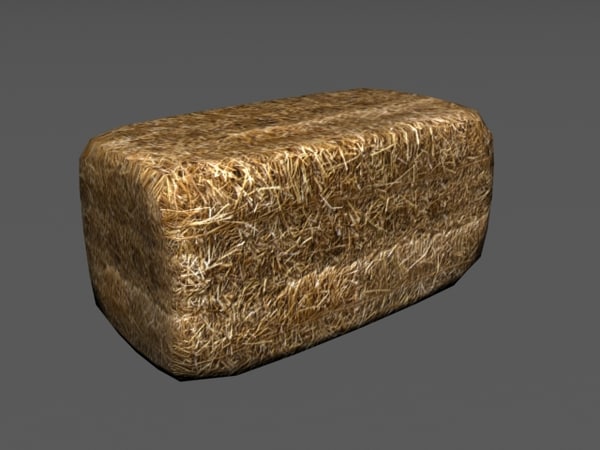 bale straw 3d model