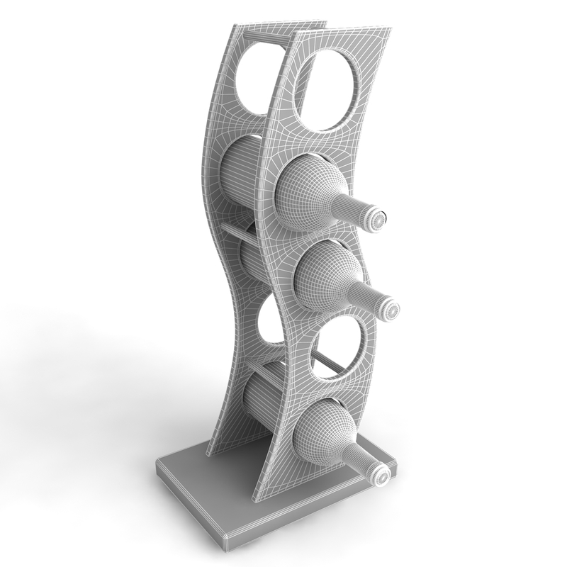 3d model wine rack