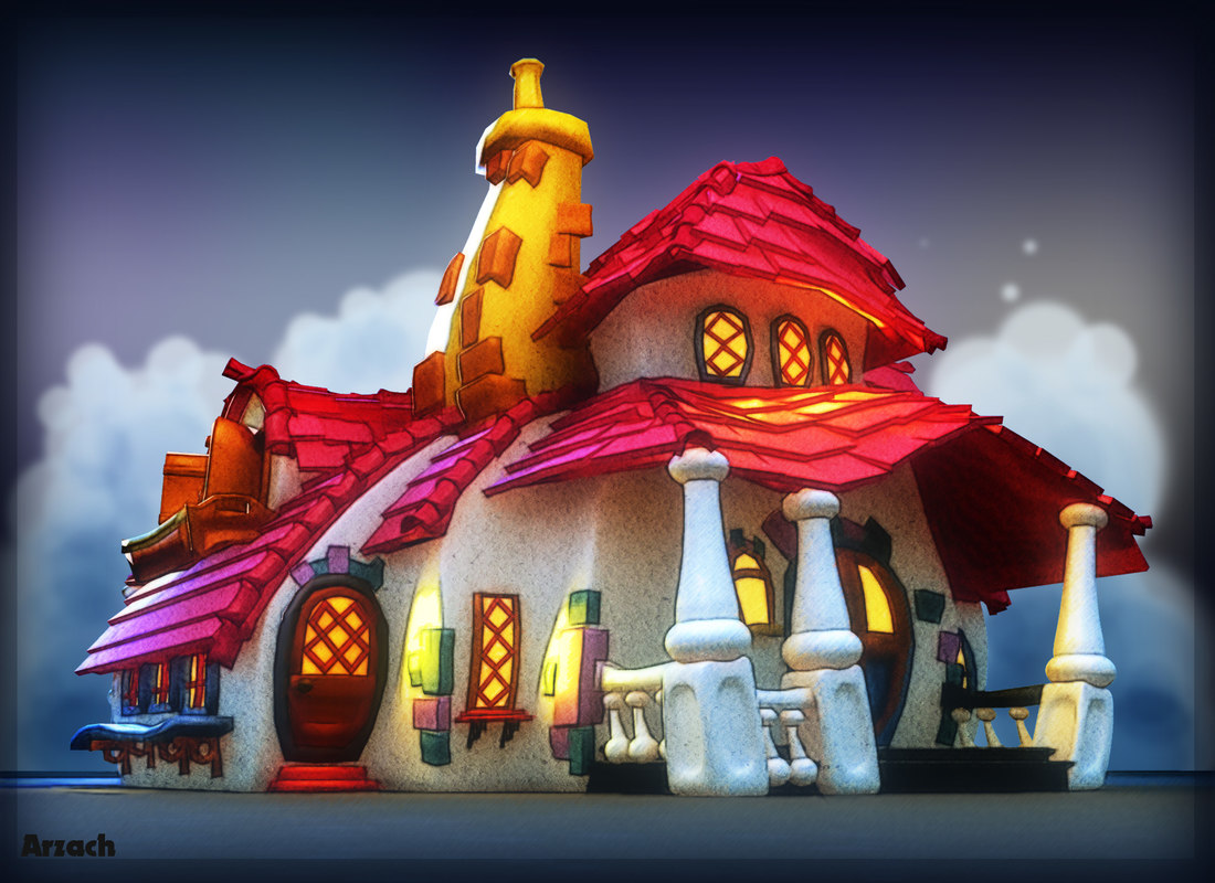3d model toontown buildings