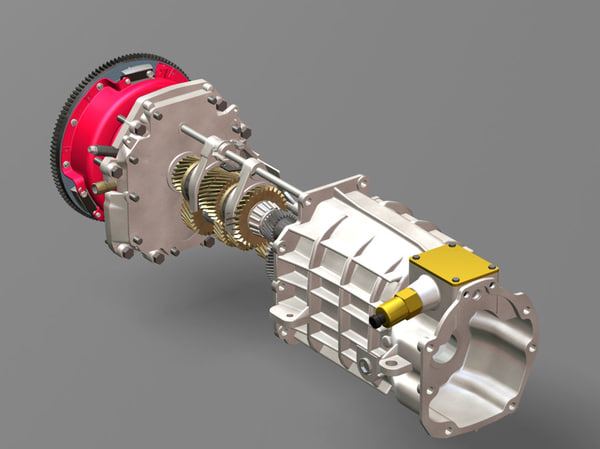transmission manual t56 gm 3d model