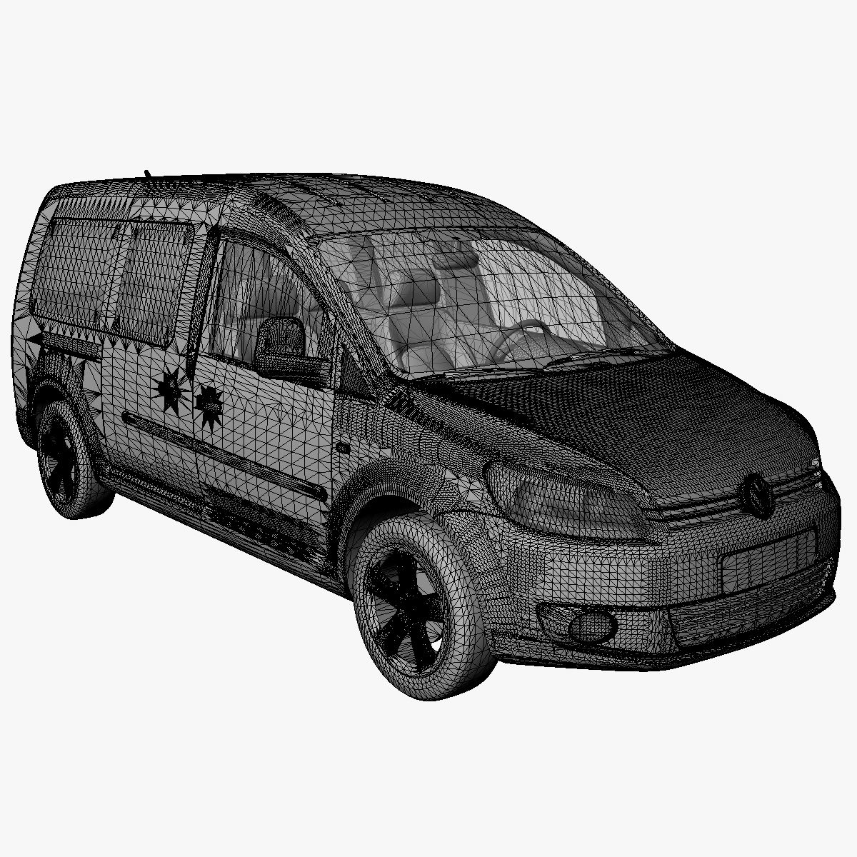 3d model vehicles caddy delivery van