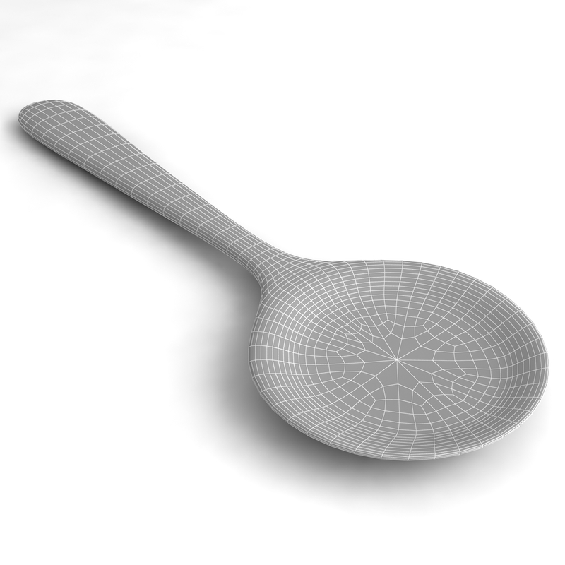 3d model of wooden spoon