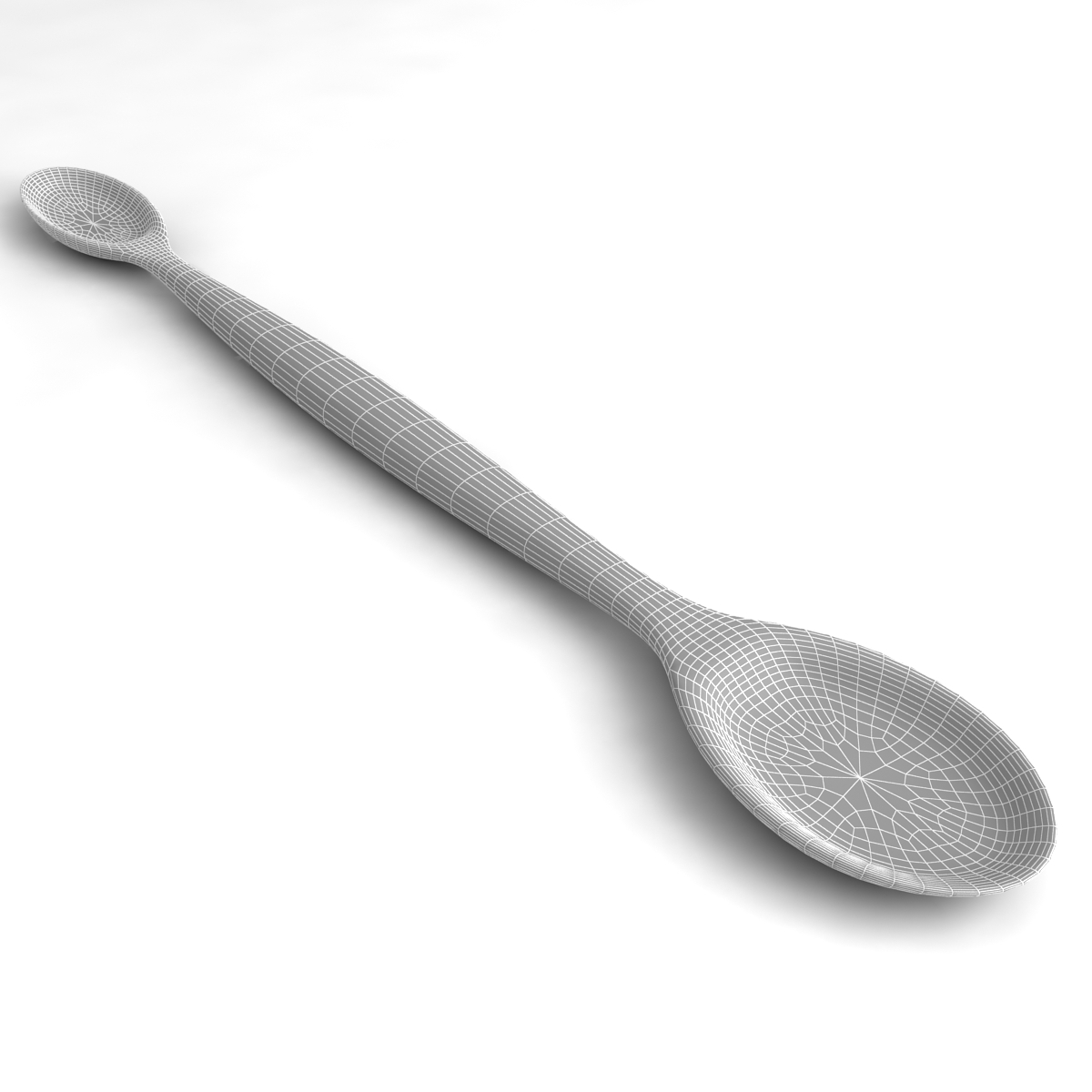 3d model of wooden spoon