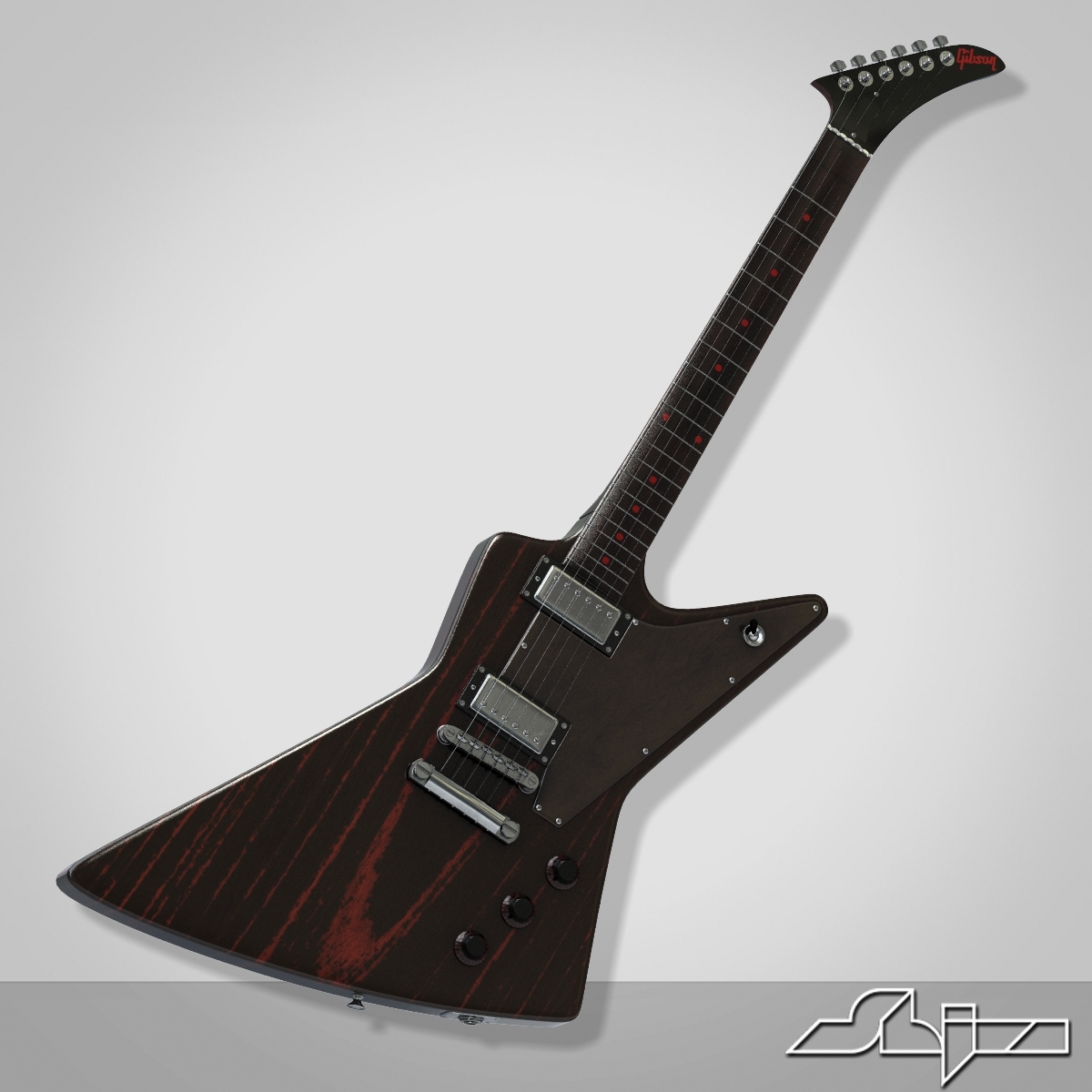 3d guitar gibson explorer vampire model
