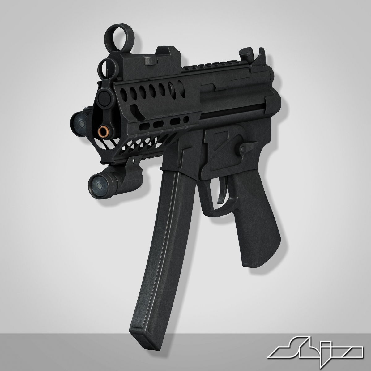 submachine gun mp5 3d model