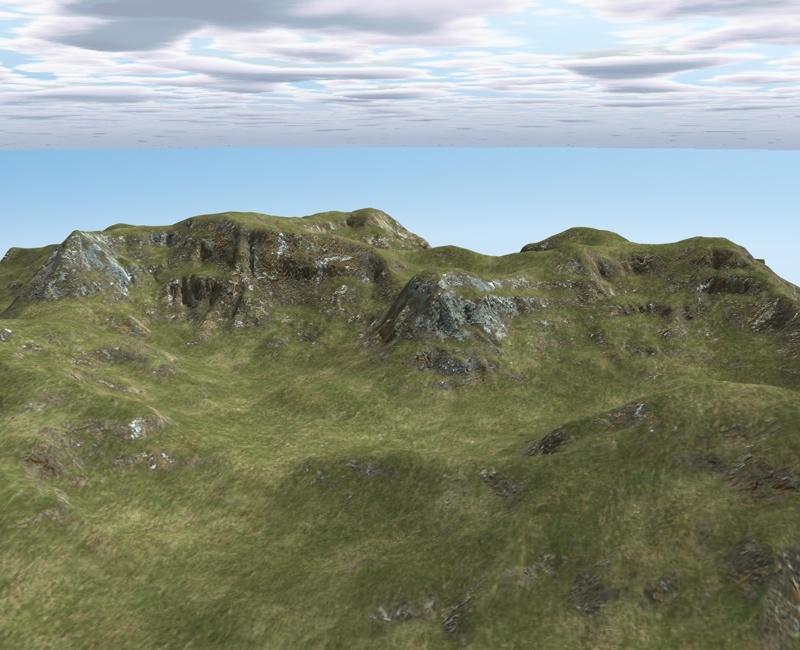 terrain landscape mountains obj