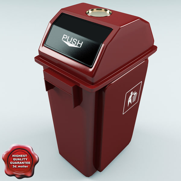 trash red plastic 3d model