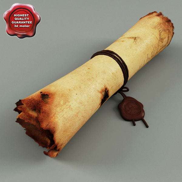 3ds max ancient scroll